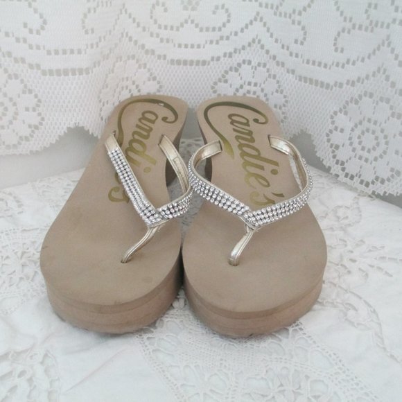 Candie's | Shoes | Candies Wedge Embellished Sandals | Poshmark